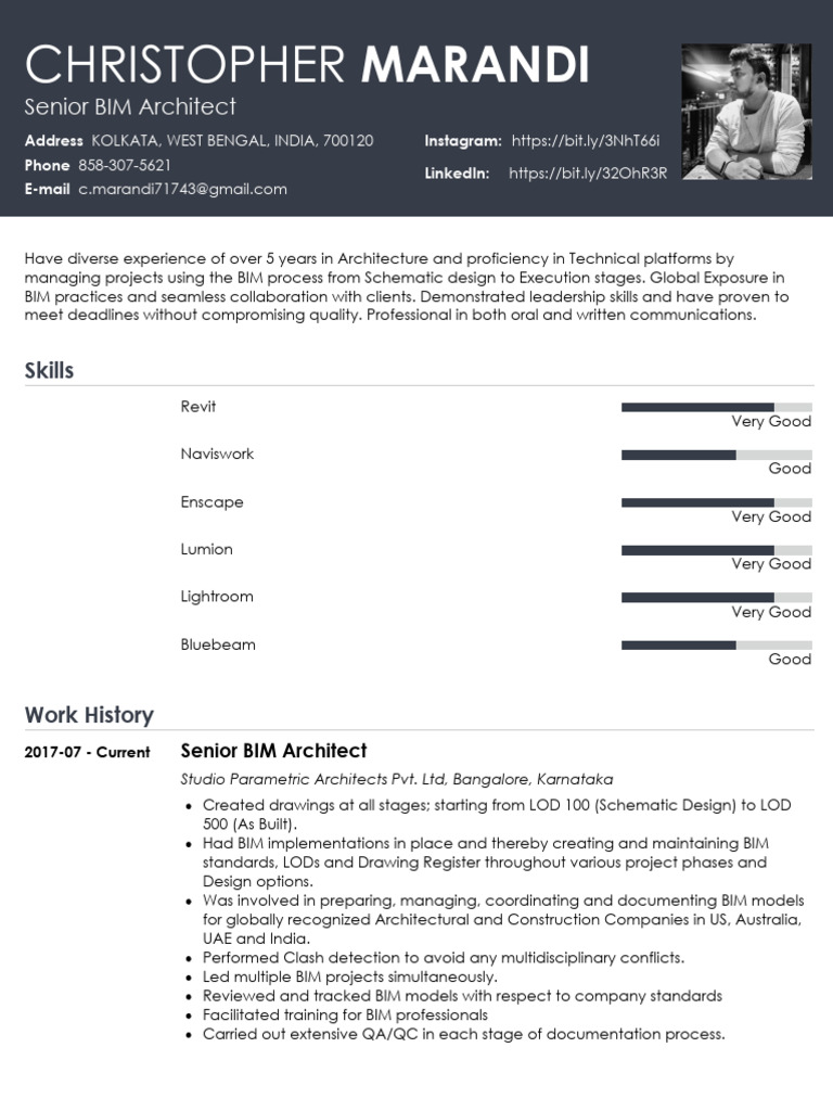 Christopher Marandi: Senior BIM Architect | PDF | Building Information ...