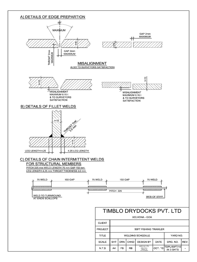 10 Welding Schedule | PDF | Deck (Ship) | Shipping