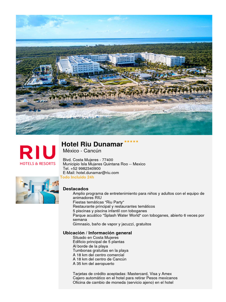 Hotel Riu Dunamar | PDF | Hotel
