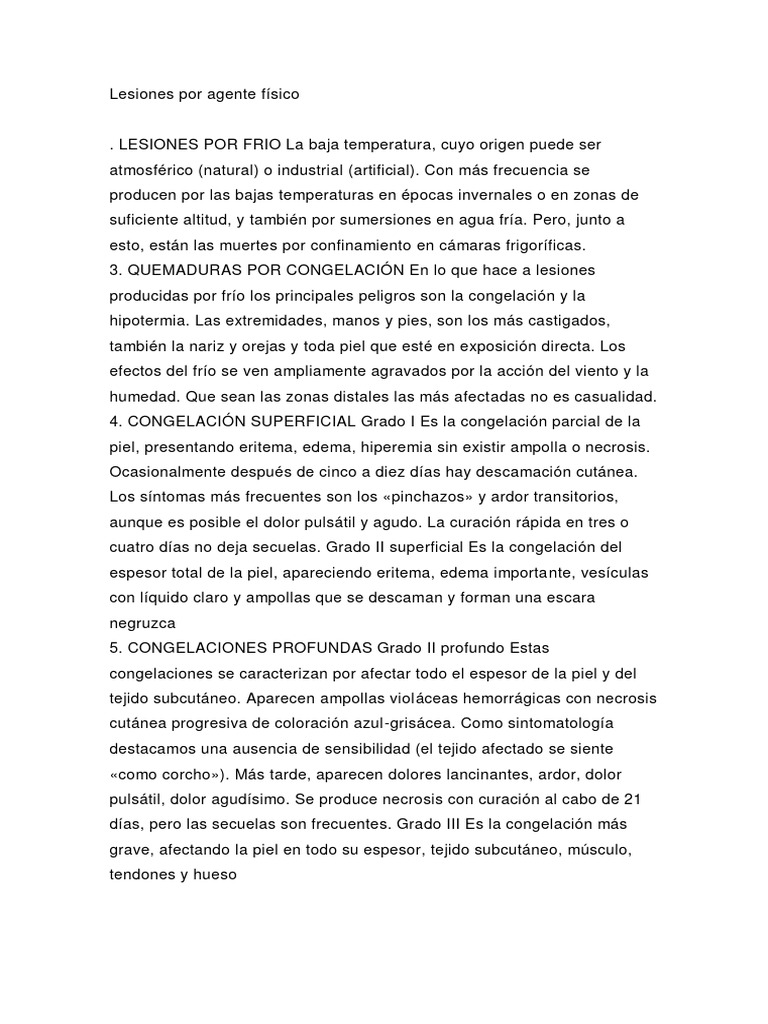 Lesiones Por Agente Físico | PDF | Causas de la muerte | Medicina CLINICA