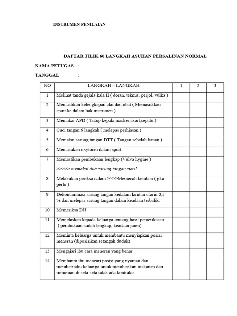 60 Langkah APN | PDF | Kesehatan Holistik