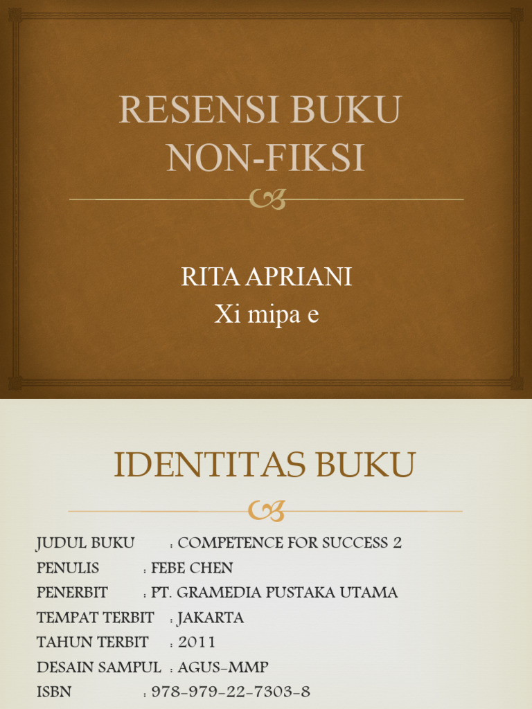 Resensi Buku Non-Fiksi: Rita Apriani Xi Mipa e | PDF