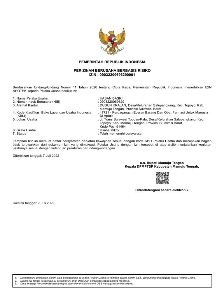 Surat Izin Apotek (Sia) | PDF