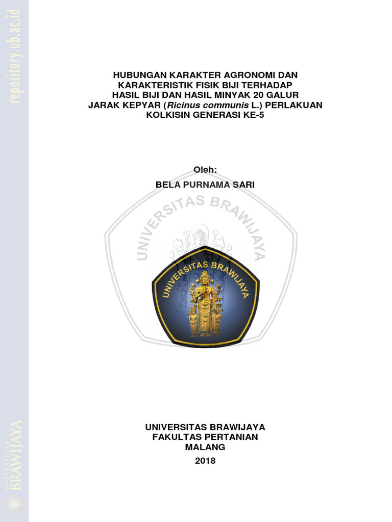 BELA PURNAMA SARI - Jarak Kepyar Dengan Kolkisin | PDF