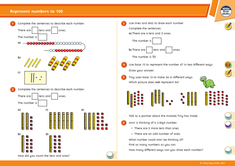 Y3 Autumn Block 1 D1 Represent Numbers To 100 Pdf