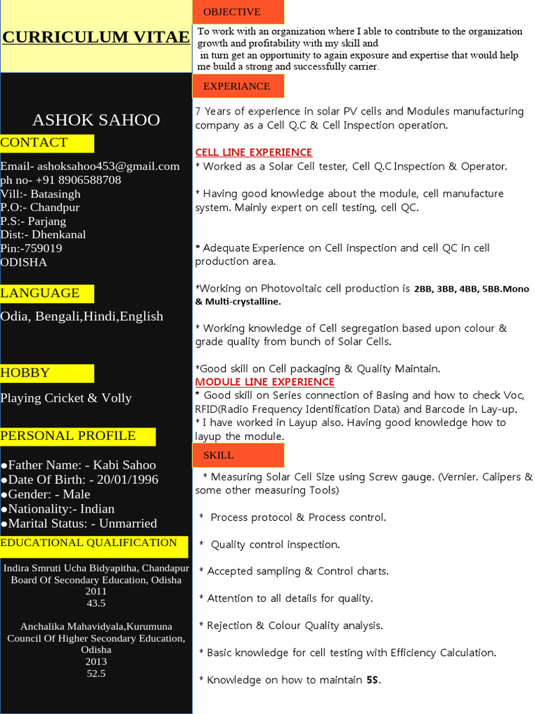 Ashok CV Updated | PDF