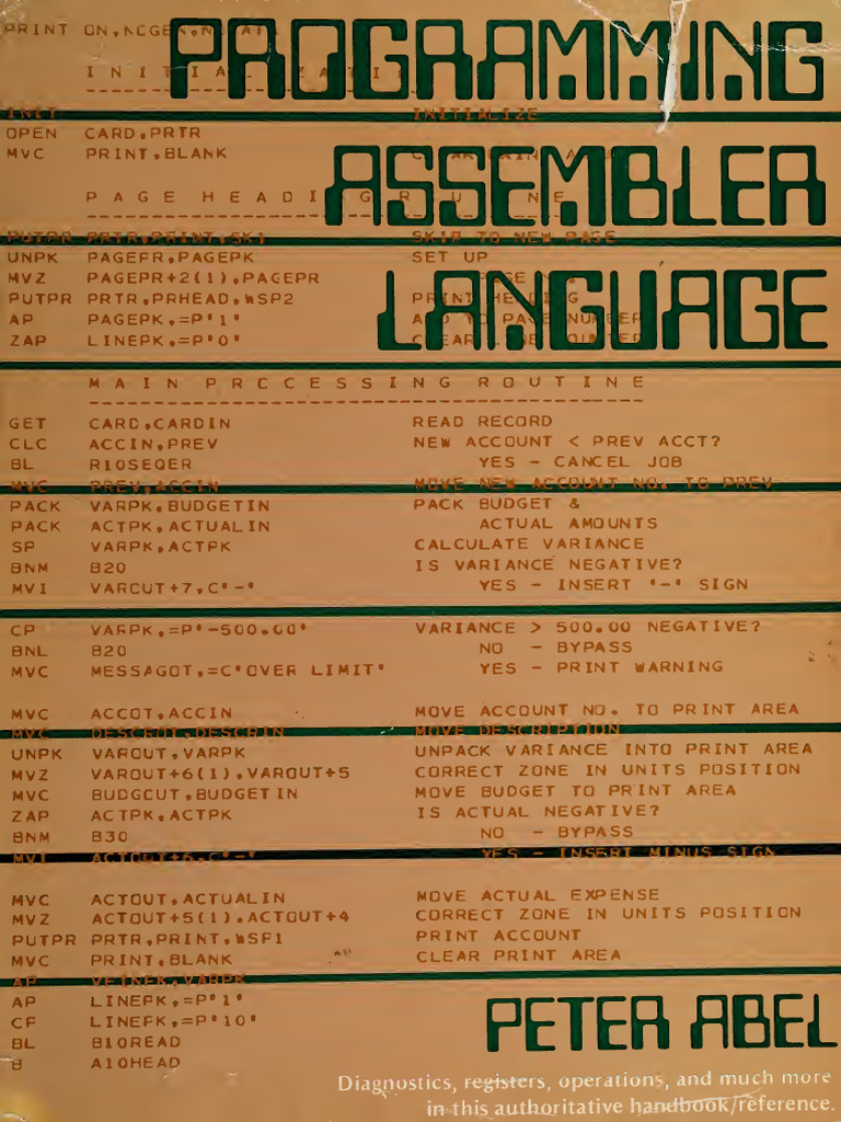 Abel Programming Assembler Language 1979 | Download Free PDF | Computer ...