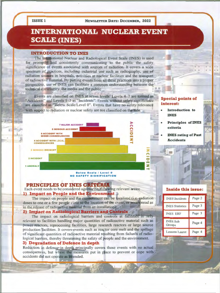 INES Newsletter | PDF | Nuclear Power | Nuclear Reactor