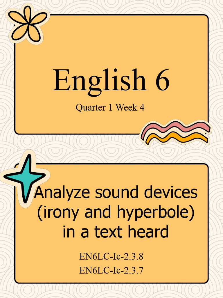 English 6 q1 w4 Day 1 | PDF | Irony | Metaphor