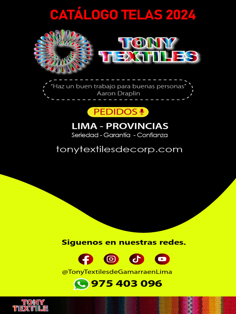 Tony Textiles Completo 2024 | PDF | Textiles | Fibras