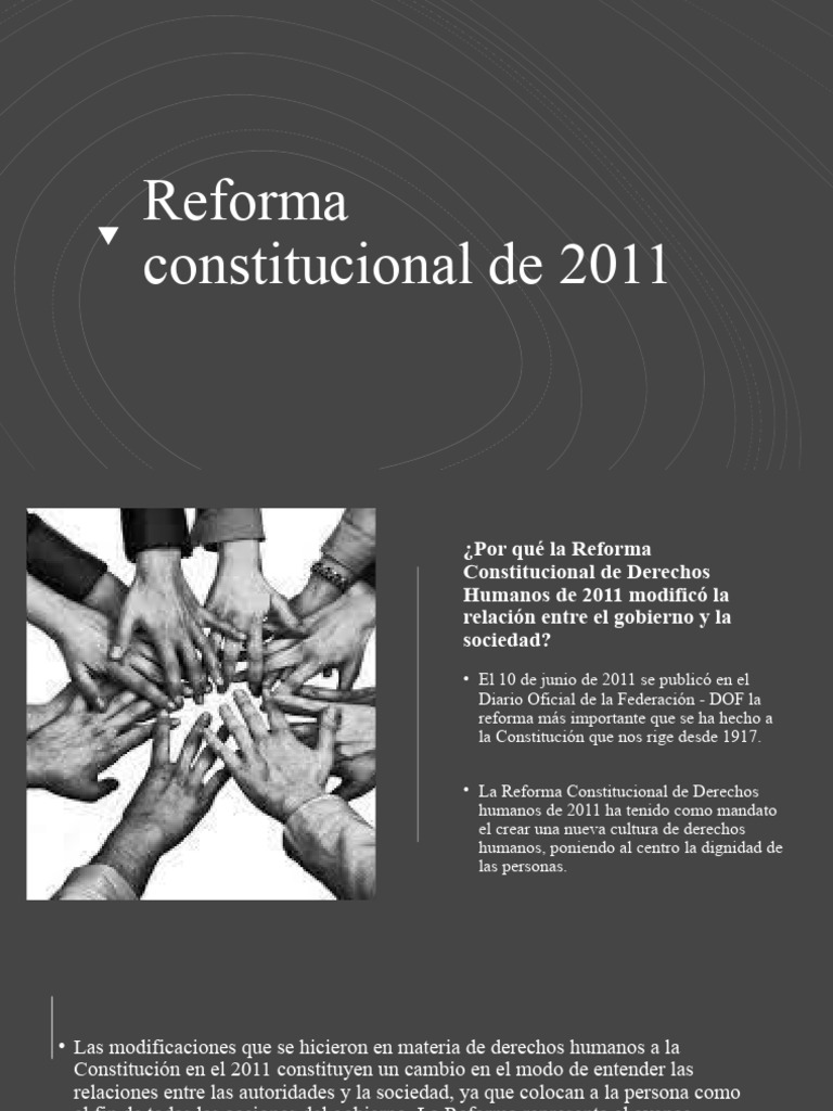 Reforma constitucional de 2011 | PDF | Constitución | Derechos humanos