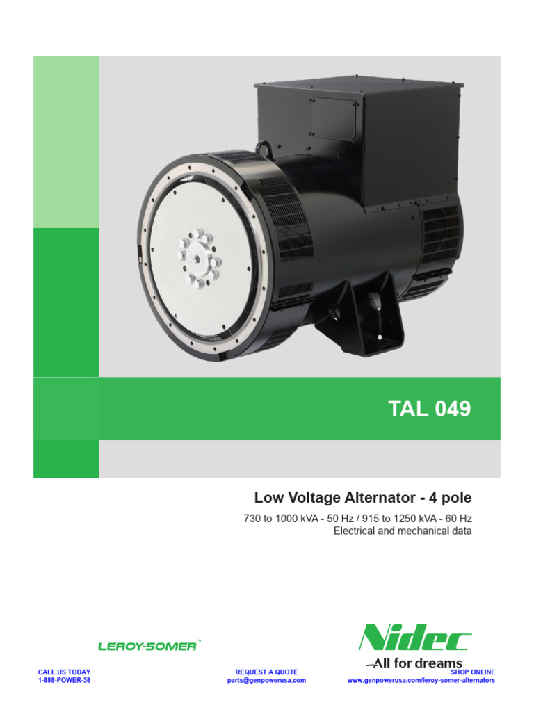 Leroy Somer TAL-A49-E | PDF | Mains Electricity | Transformer