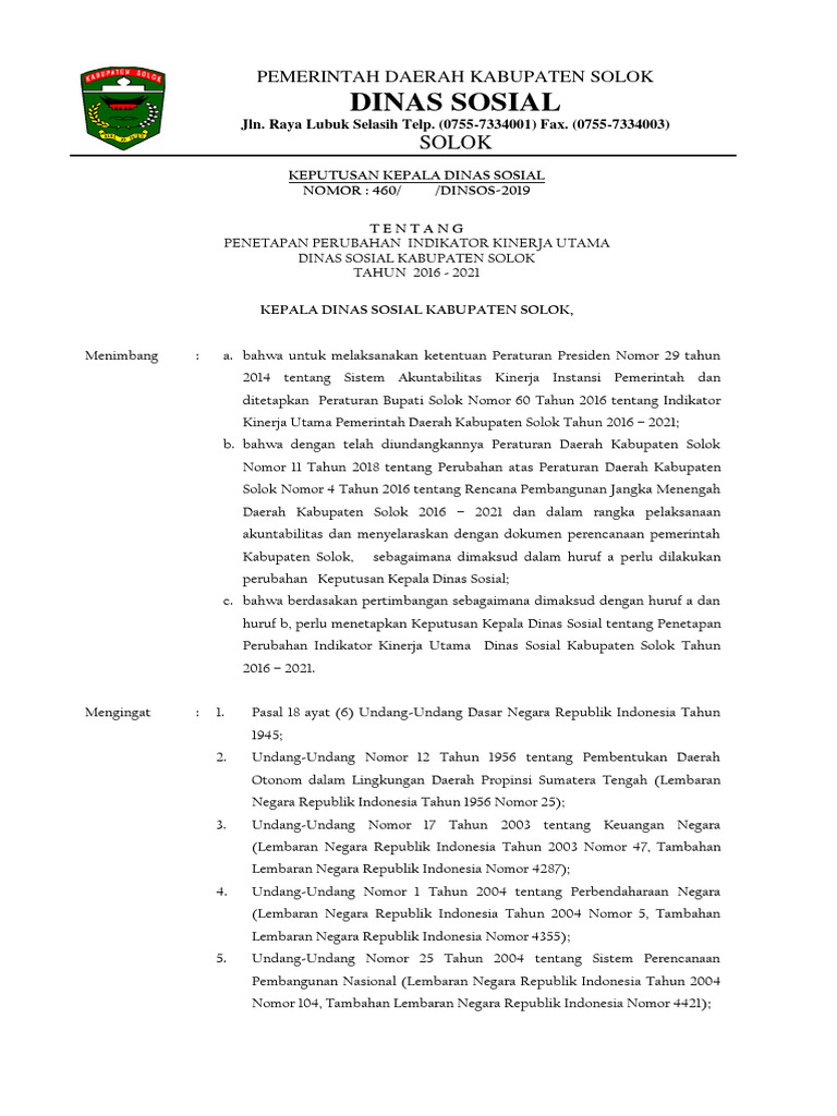 SK Iku Dan Renstra | PDF | Griya & Taman