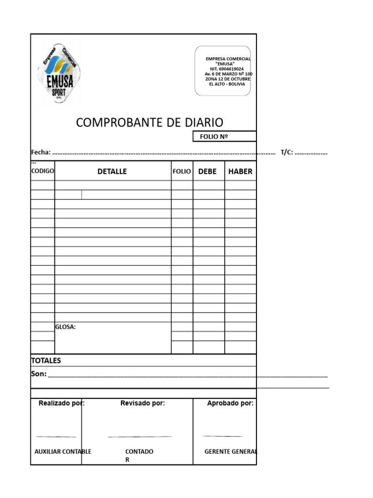 Comprobante Diario | PDF
