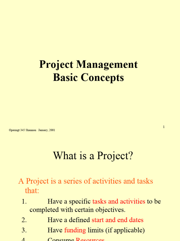 Basic Concepts | PDF | Project Management | Business