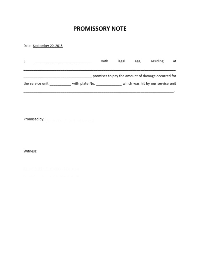 Promissory Note | PDF