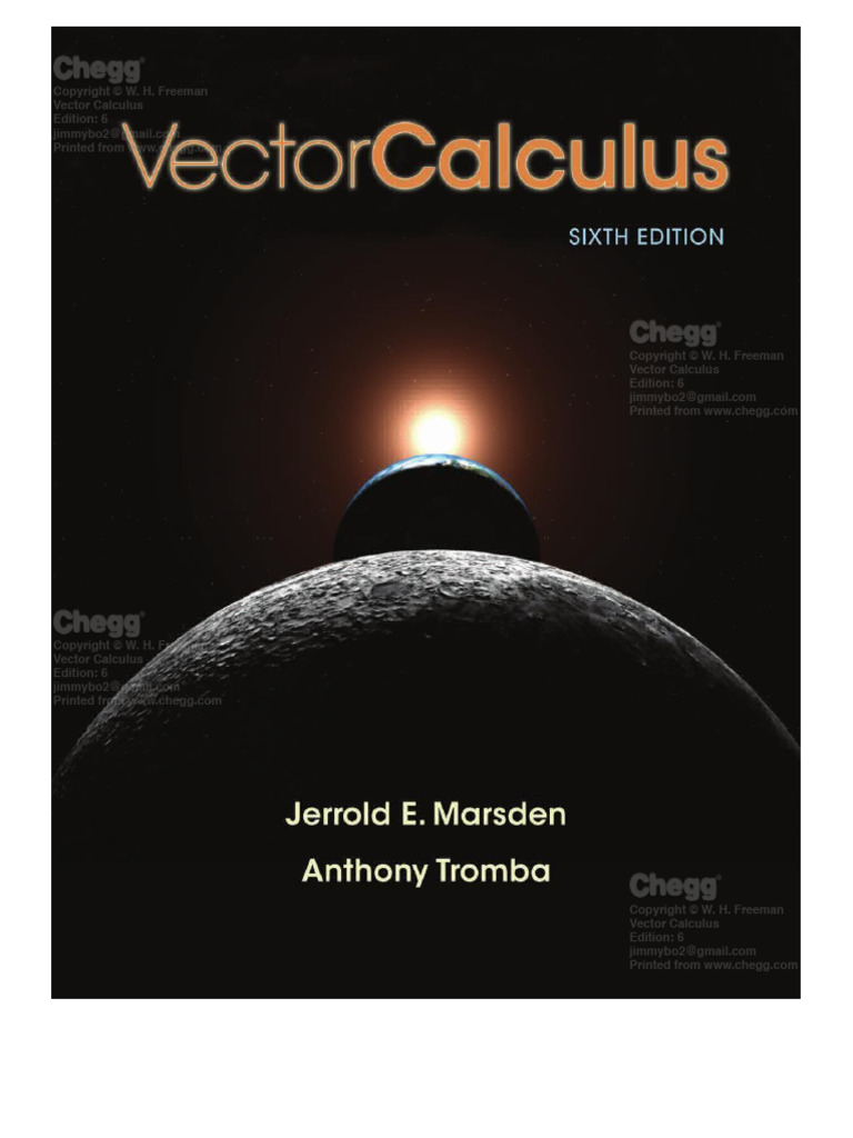 Marsden J., Tromba A. Vector Calculus 6ed 2012 | PDF