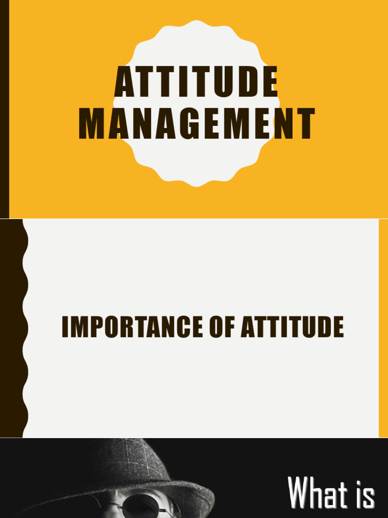Attitude Management | PDF | Attitude (Psychology) | Feeling