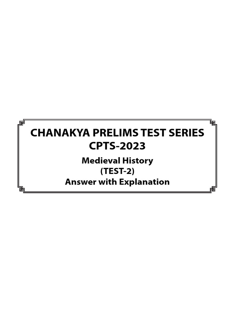 Medieval History Test Series 2023 | PDF | Mughal Empire