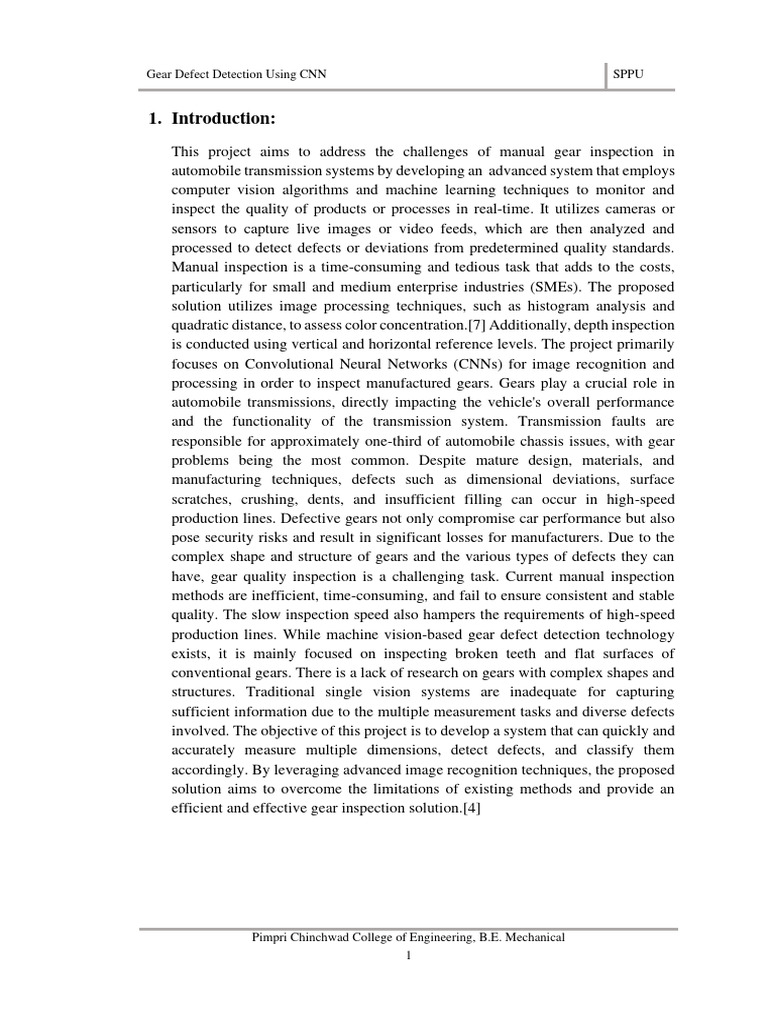 Automated Gear Defect Detection Using CNN | PDF | Machine Learning ...