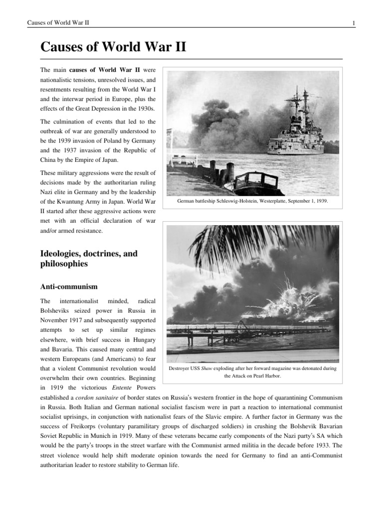 Causes of WW2 | PDF | Nazi Germany | International Security