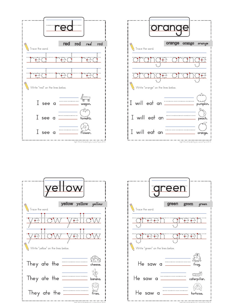 Year 1 Colors and Numbers | PDF