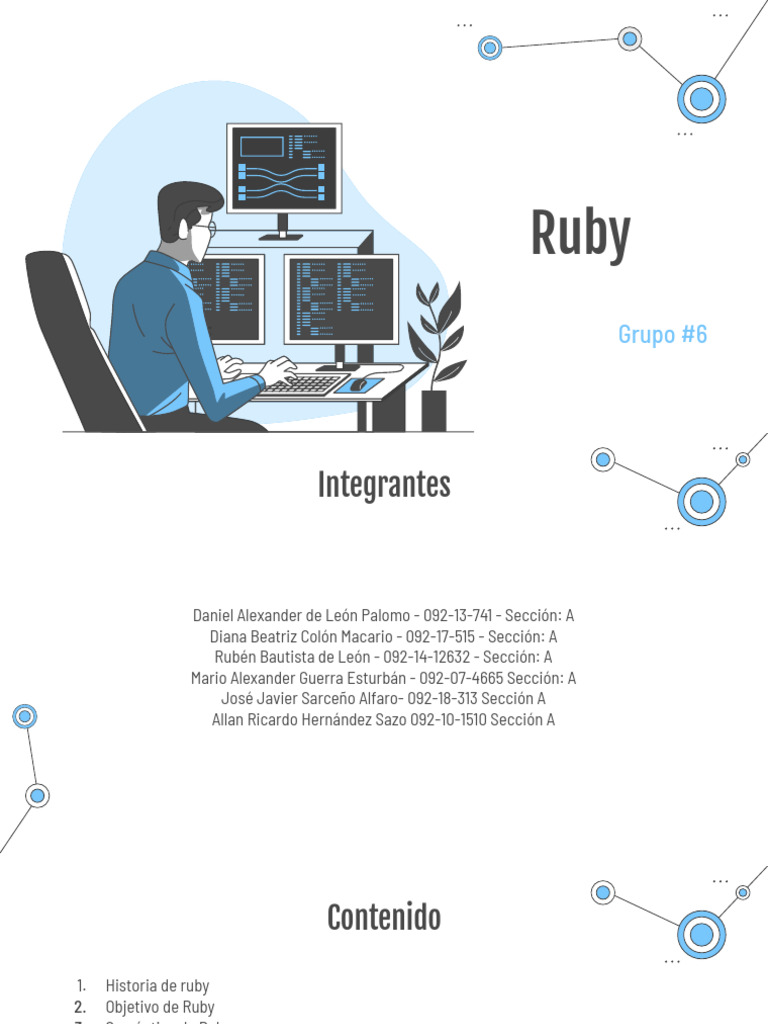 Expo Gurpo 6 | PDF | Ruby (lenguaje de programación) | Lenguaje de programación