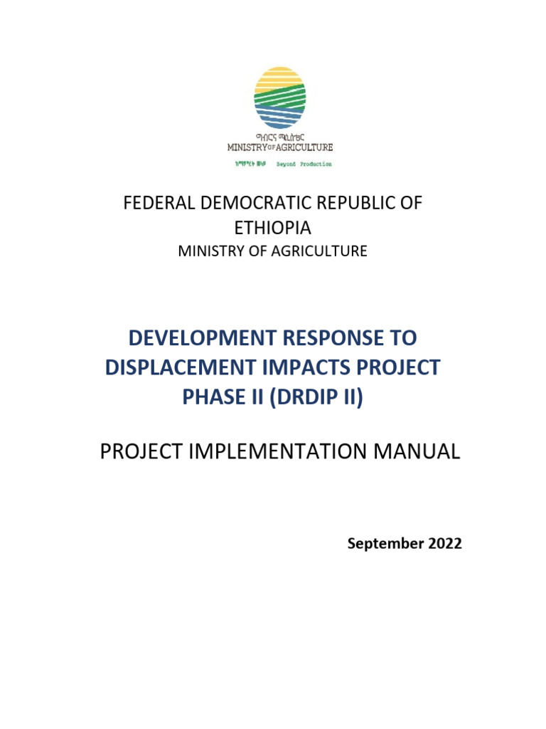 DRDIP II PIM Final Updated As of OCT 06 - 2022 | PDF | Procurement | Capacity Building