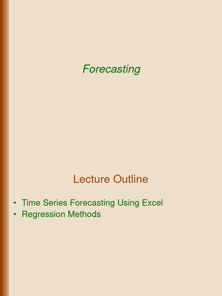 Linear - Regression Forecating | PDF | Linear Regression | Regression Analysis