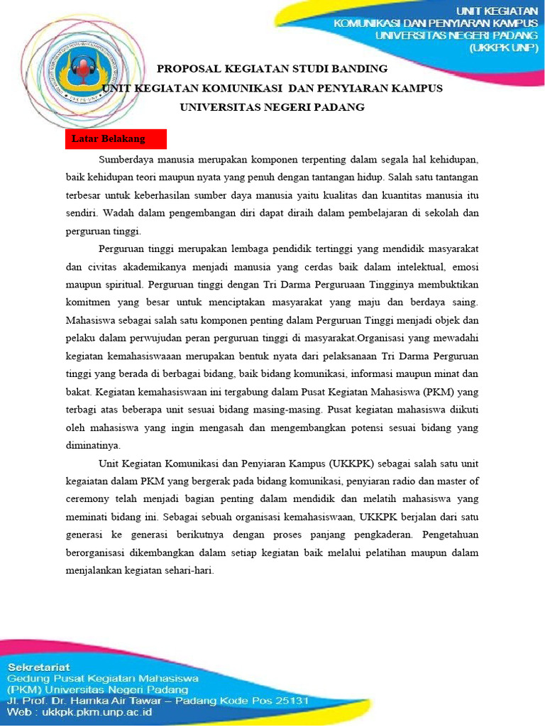 PROPOSAL Sponsor Study Banding Ukkpk Unp | PDF