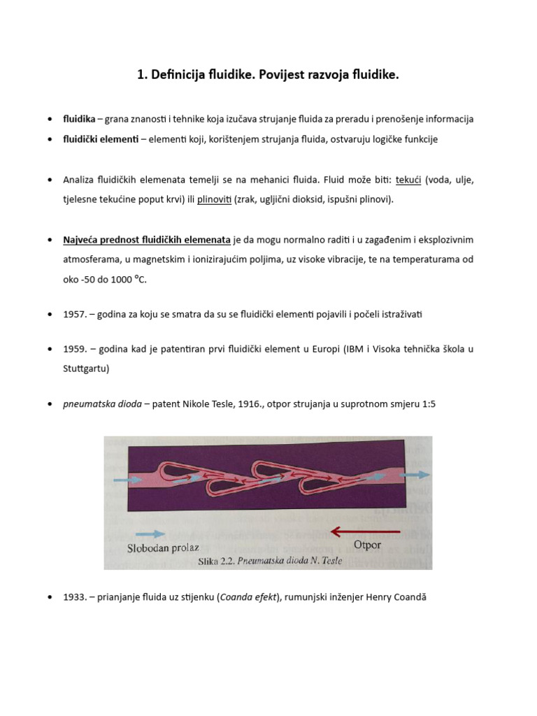 01 Definicija I Povijest Razvoja Fluidike | PDF