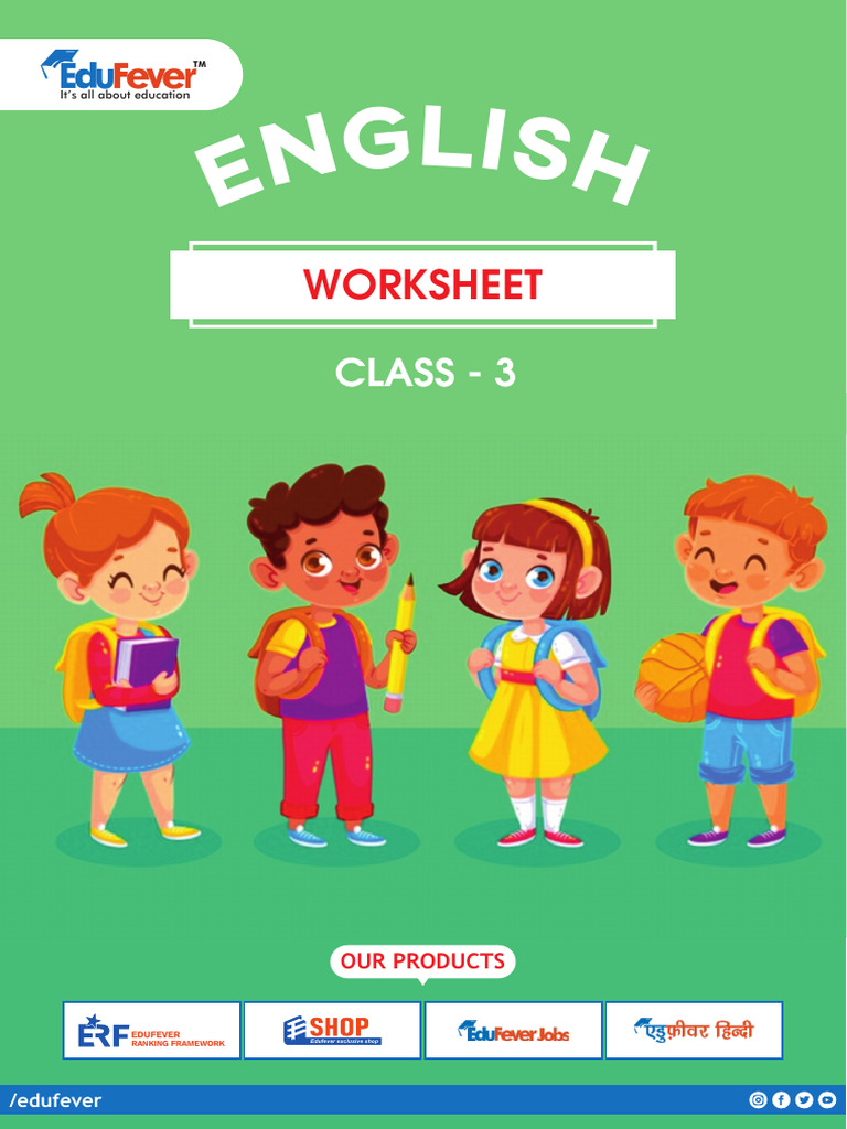 Class 3 English Worksheet 1 | PDF