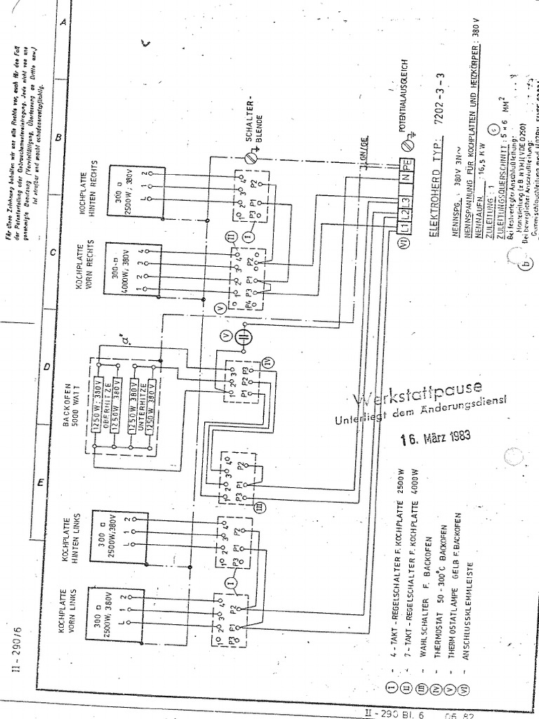Elektroherd - 7202-3-3 - Schaltplan | PDF