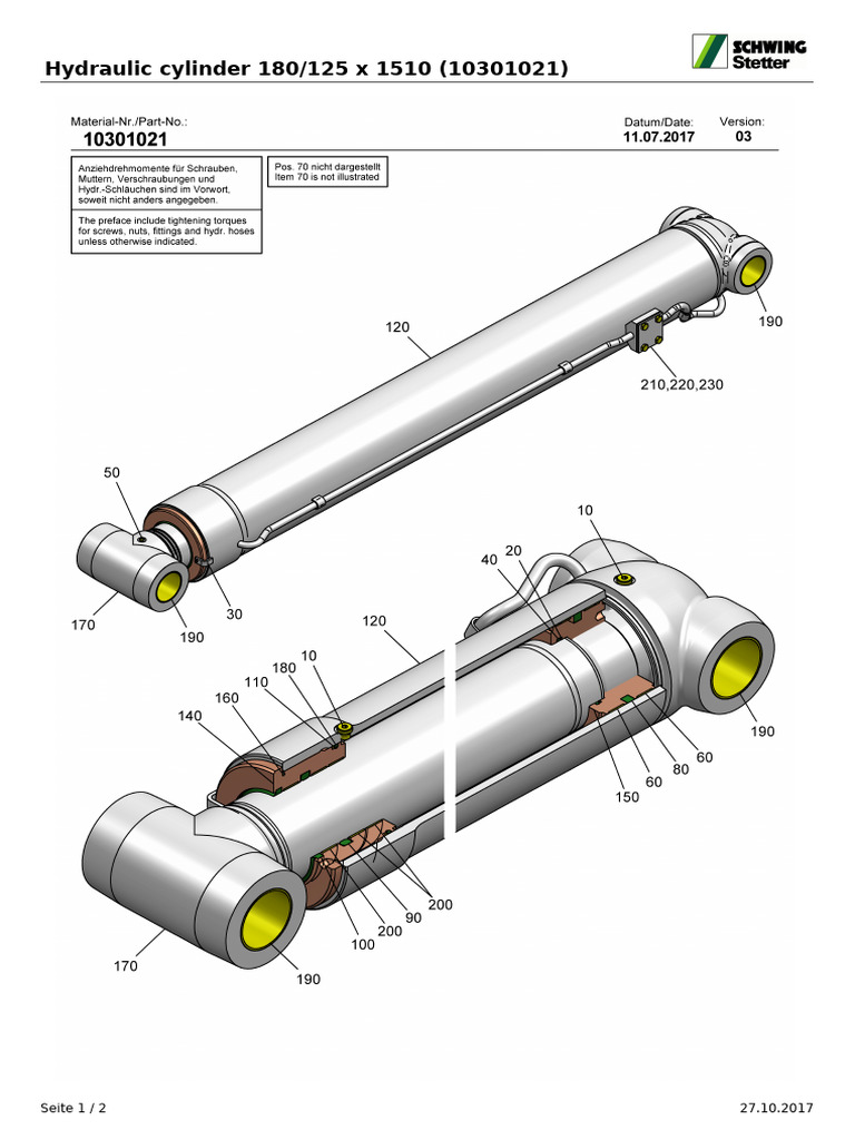 Hydraulic Cylinder Boom | PDF | Piston | Propulsion