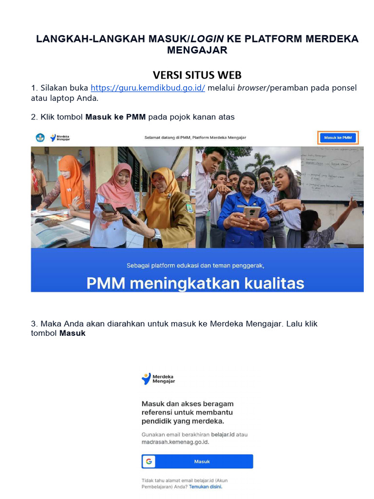 Cara Login Platform Merdeka Mengajar | PDF | Bisnis | Ilmu Sosial