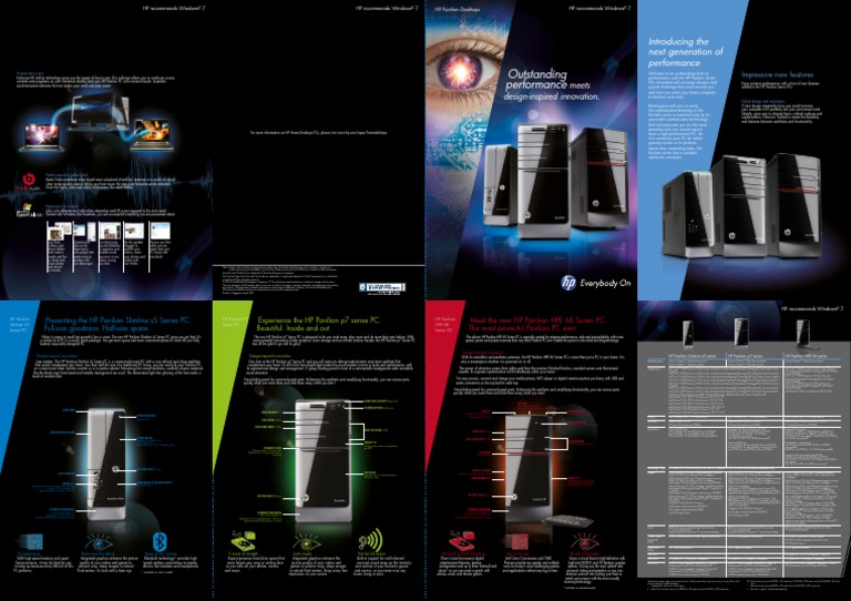 HP Pavilion Desktops Brochure | PDF | Hdmi | Consumer Electronics