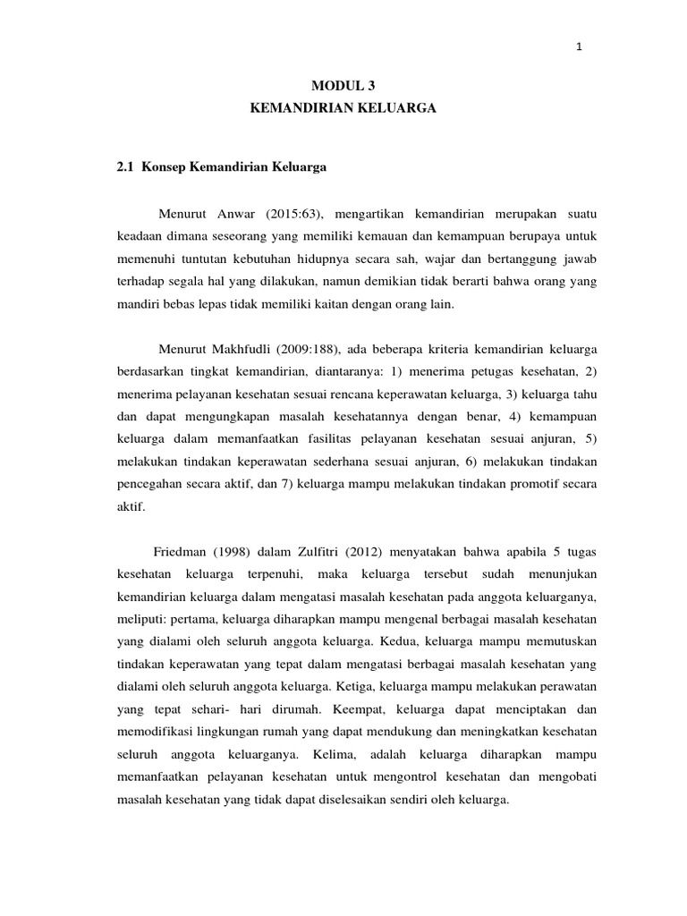 Modul 3 Kemandirian Keluarga | PDF