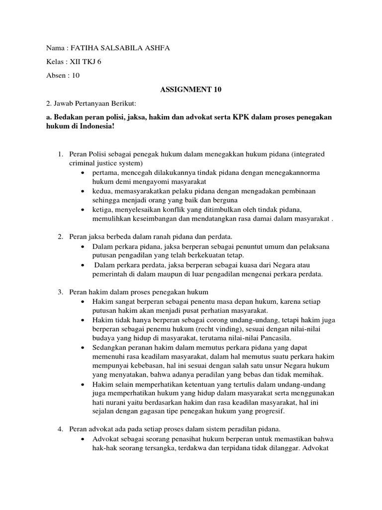 PKN Assignment 10 | PDF