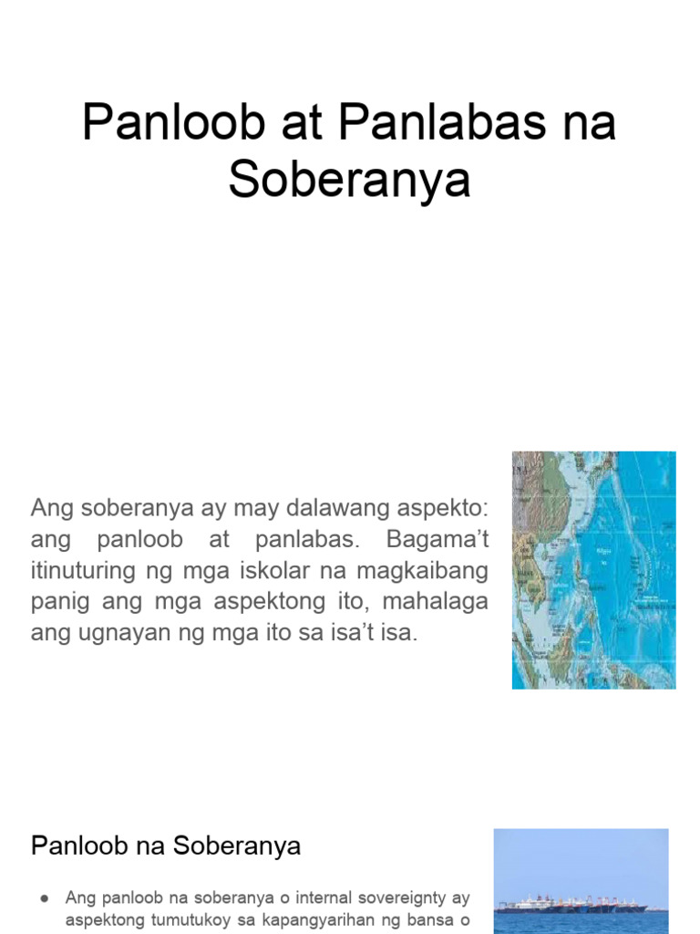Panloob at Panlabas Na Soberanya | PDF