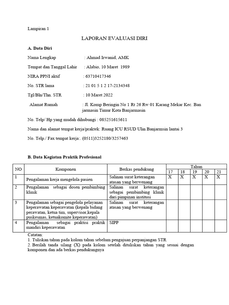 Contoh Copy STR | PDF