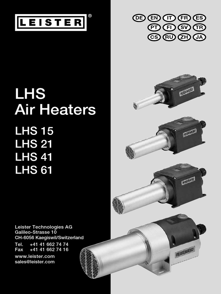 LHS Air Heaters: LHS 15 LHS 21 LHS 41 LHS 61 | PDF