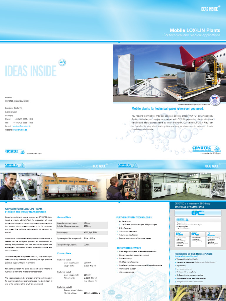 2 - Mobile Plants Flyer | PDF | Liquid Oxygen | Cryogenics