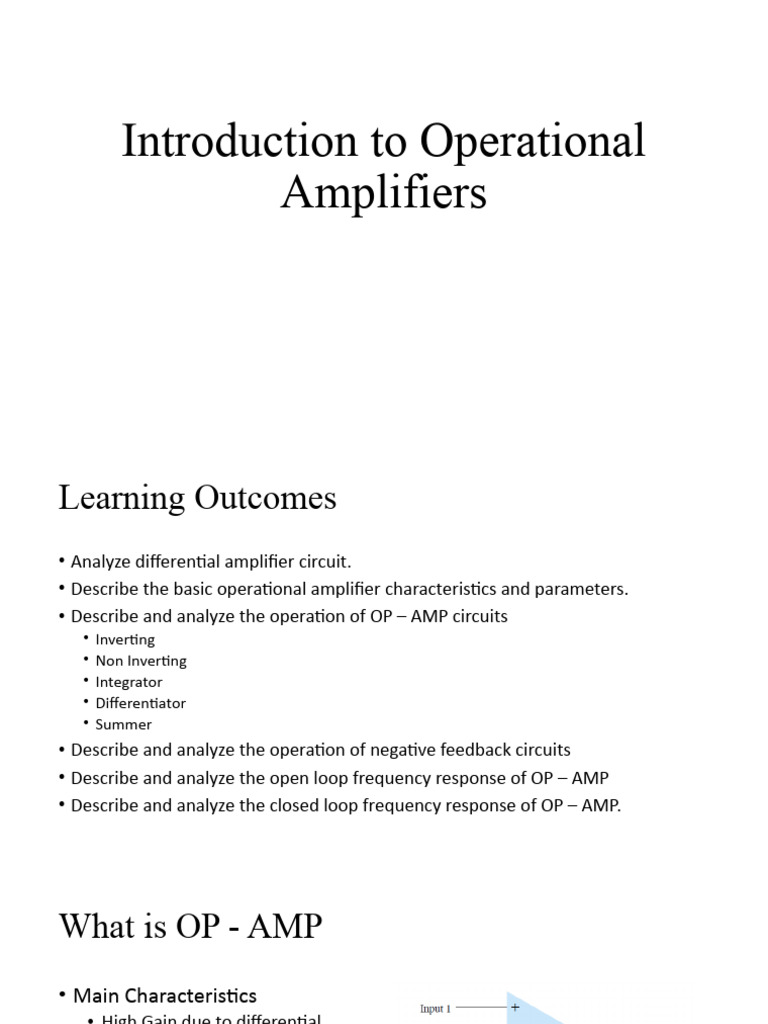 Operational Amplifiers | PDF | Amplifier | Operational Amplifier