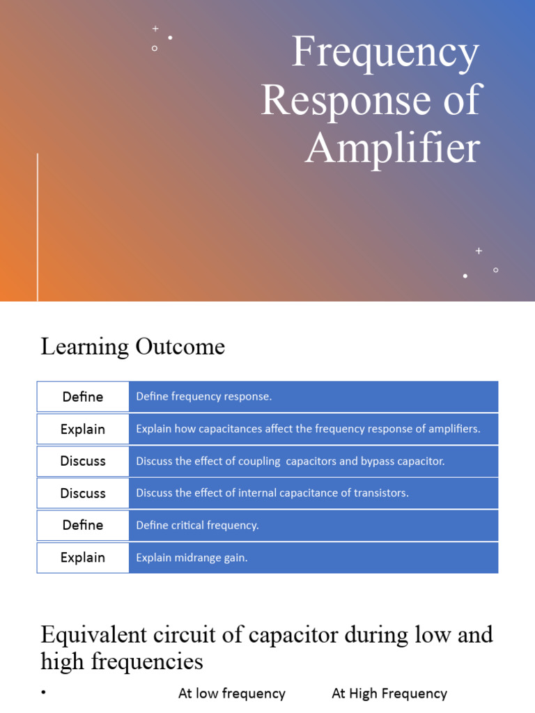 Amplifier Frequency Response | PDF