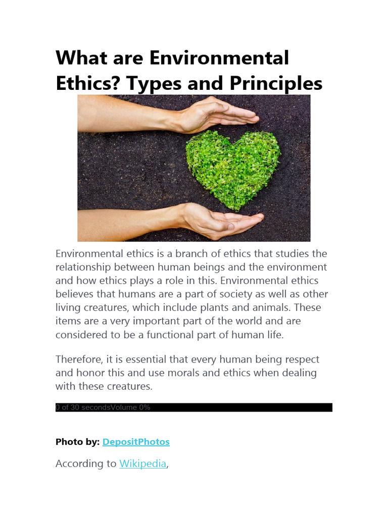 What Are Environmental Ethics | PDF | Environmental Ethics | Natural Environment