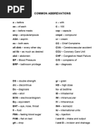 C-Medical Abbreviations | PDF