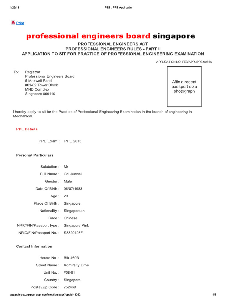 PEB - PPE Application | PDF