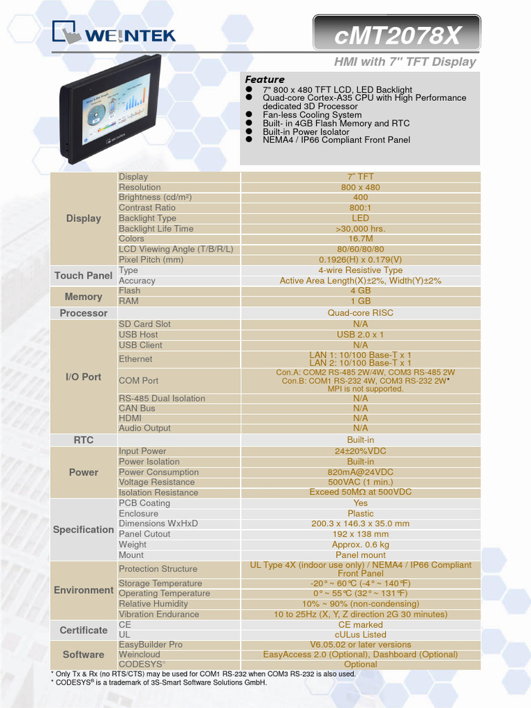 cMT2078X Datasheet ENG | PDF