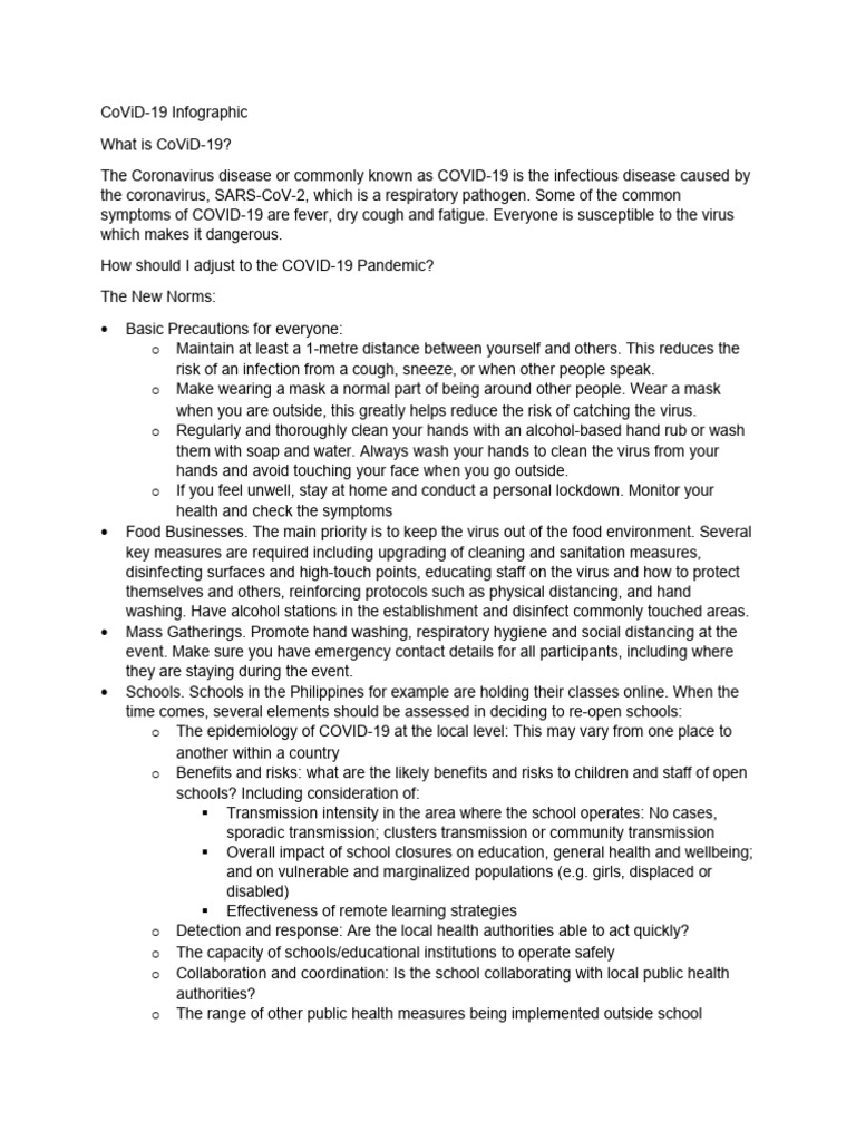 Covid 19 Infographic Pdf Hand Washing Wash