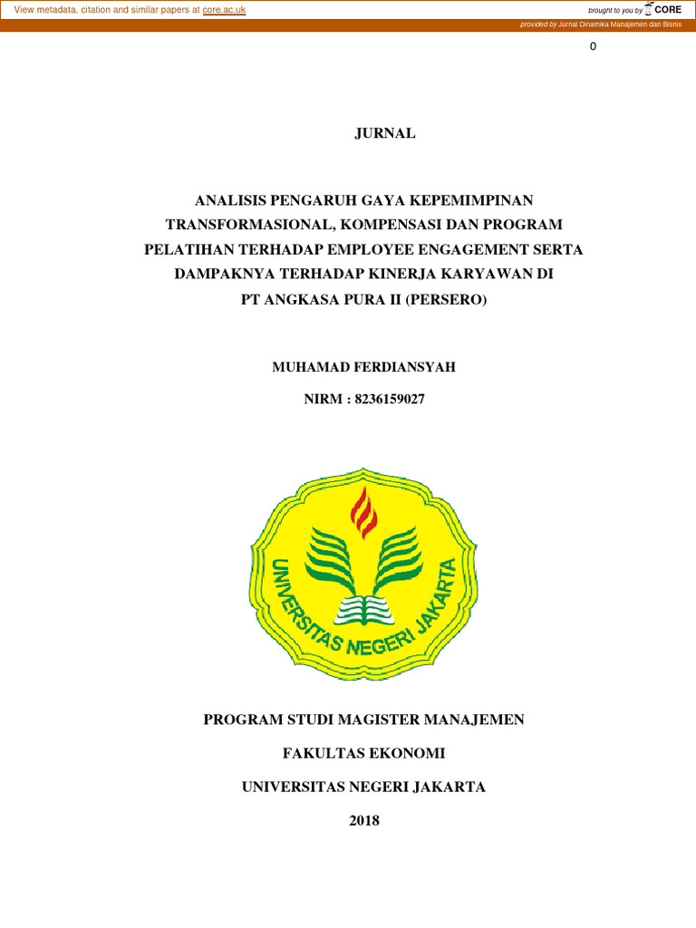 Muhamad Ferdiansyah NIRM: 8236159027: Provided by Jurnal Dinamika Manajemen Dan Bisnis | PDF